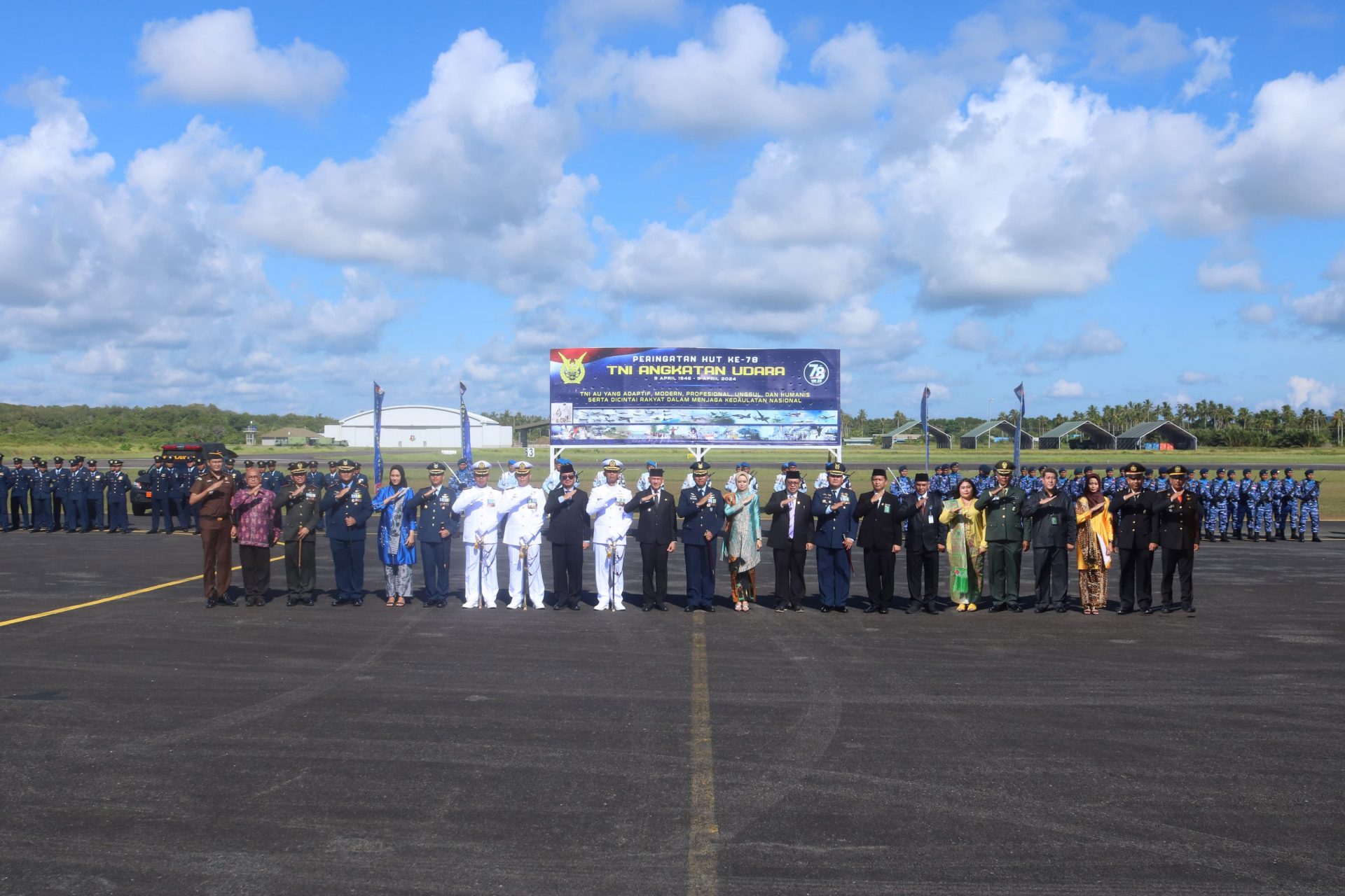 TNI AU Natuna Gelar Upacara HUT Ke-78 Penuh Semangat, Jaga Kedaulatan ...